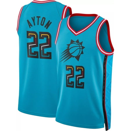 Men's 2022-23 City Edition Phoenix Suns Deandre Ayton #22 Turquoise Dri ...