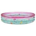 Bluescape Pink 3-Ring Inflatable Kiddie Swimming Pool, Round, Age 2 ...
