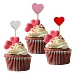 BE-TOOL 10Pcs Heart Cake Toppers Cupcake Stick Handmade Cake ...