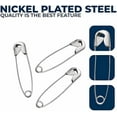 250 Pack Safety Pins by, 4 Assorted Sizes of Durable, Silver Small and ...