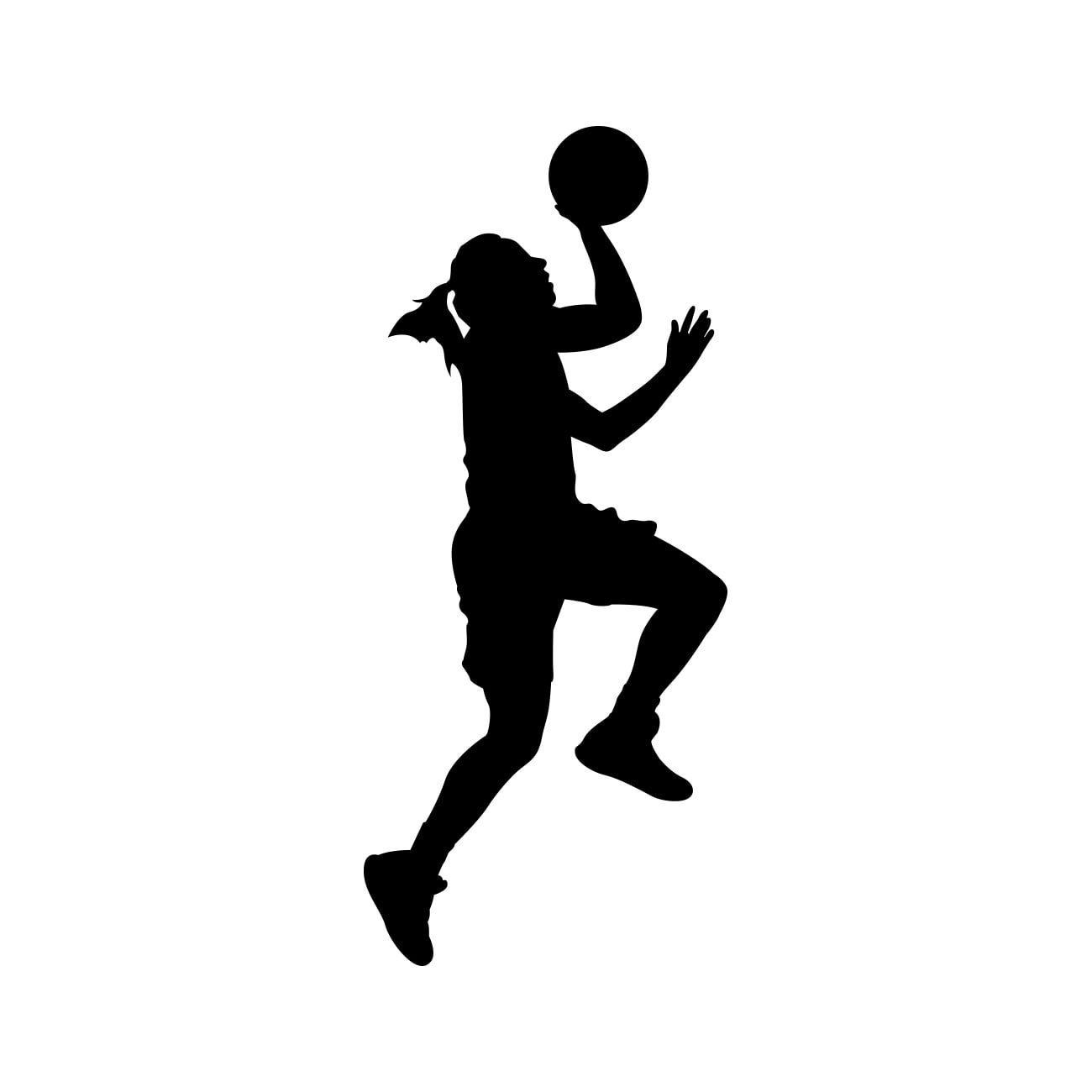 Girl Woman Basketball Player Sticker Decal Die Cut - Self Adhesive ...
