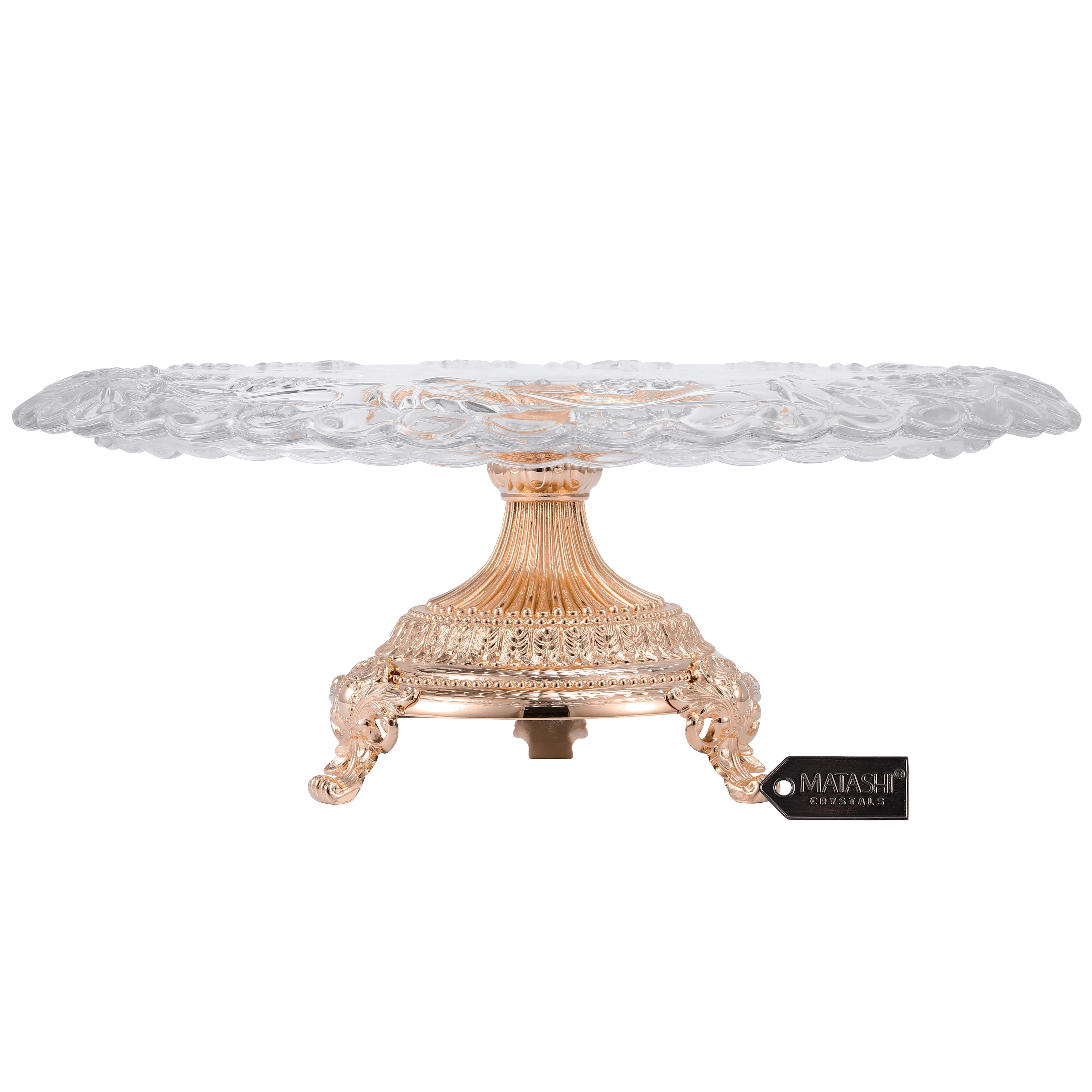 Matashi Home Decorative Dining Tabletop Showpiece Crystal Glass Etched ...