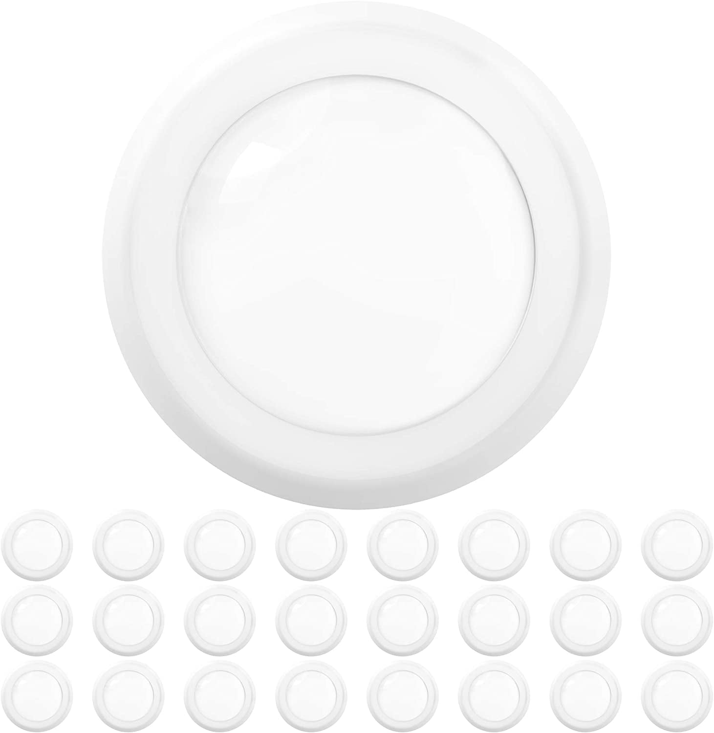 FACESOFT 24 Pack 5/6” LED Disk Lights Flush Mount Ceiling Light Fixture ...