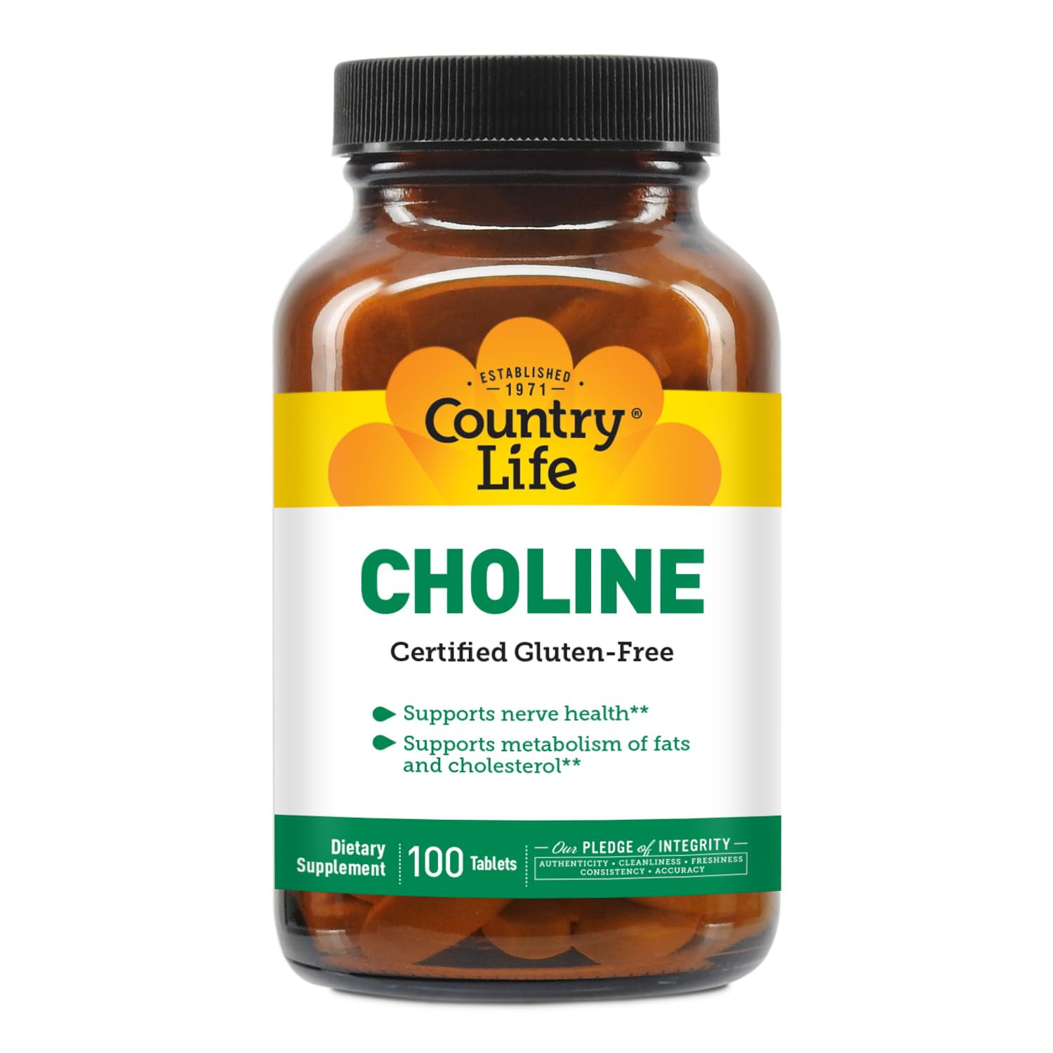 Suplemento Country Life Choline 266 mg 100 comprimidos | Walmart en línea
