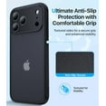 DRQSFA-for iPhone 17 Pro Case, [Ribbed Non-Slip Sides] [Military-Grade ...