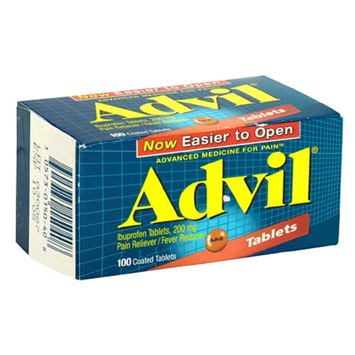 Advil Pain Relievers and Fever Reducer Coated Tablets, 200 Mg Ibuprofen ...