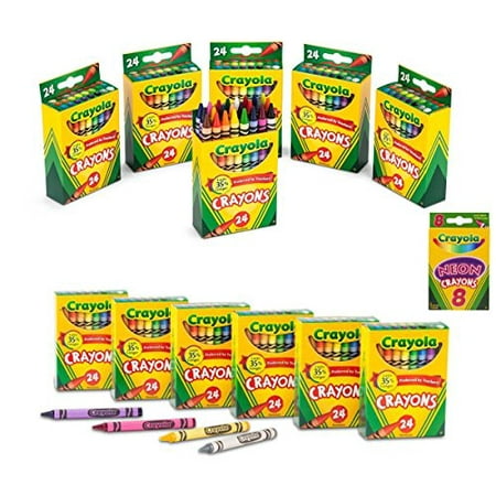 Crayola Crayons 24 in a Box (Pack of 12) 288 Crayons Total Bundle with ...