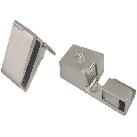 1 pair of frameless glass door hinges, side recessed glass cabinets ...