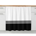 Black White Striped Small Sink Skirt 10"Wx11"L,Dustproof Under Sink ...