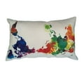 AUQ Colorful Map Pattern Square Pillows Decor Pillow Case Sofa Throw ...