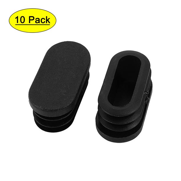 40mmx20mm Plastic Non Slip Oval Chair Table Leg Protectors Cap Tube ...
