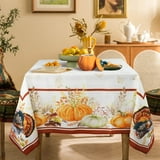 Thanksgiving Tablecloth Turkey, Fall Pumpkin Rectangle Table Cloths 60 ...