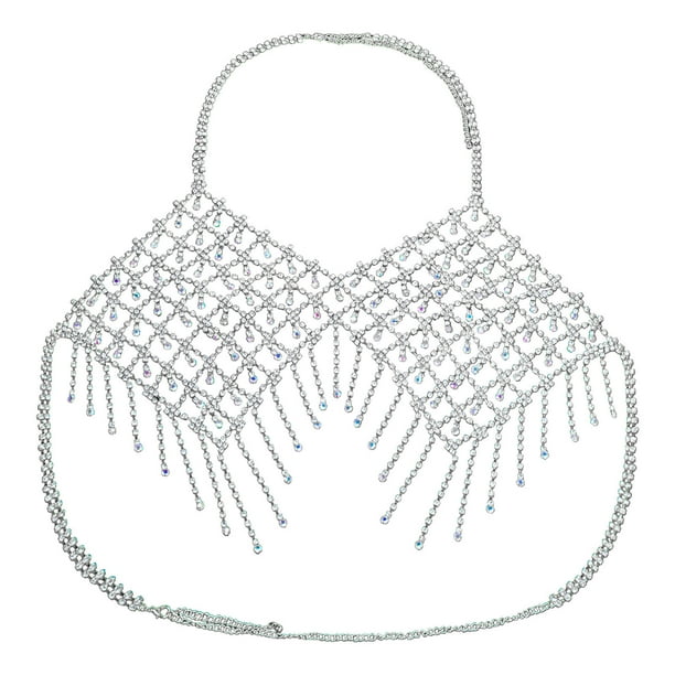 jovati Body Chains for Women Sexy Bikini Rhinestone Breast Chain ...
