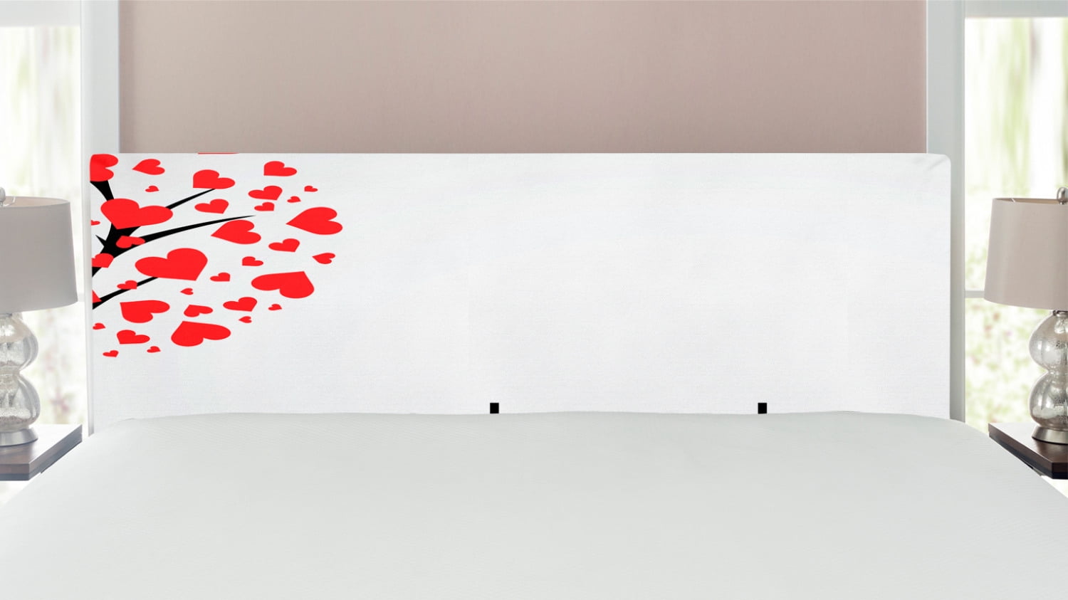 Tree Headboard, Tree with HeArt Shaped Leaves and a Bench Romance ...