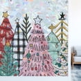 Christmas Tree Privacy Window Film, Decorative Stained Glass Window ...