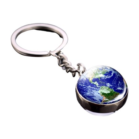 Luminous Keychain Portable Solar System Planet Keyring Double Side ...