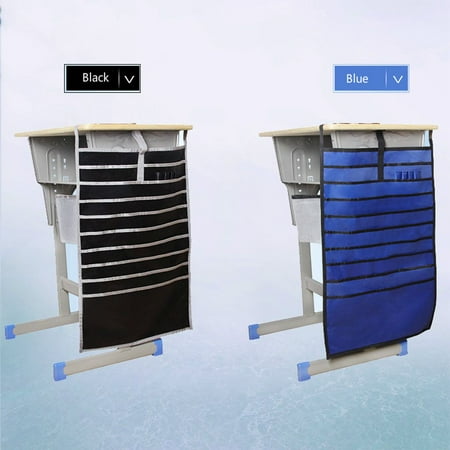 Oxford Large 11 Pockets Desk Mount bag ;Desk Hanging Organizer Students ...