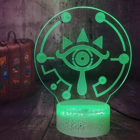 3D Optical Illusion LED Night Light Zelda 3D RGB LED Night Light ...