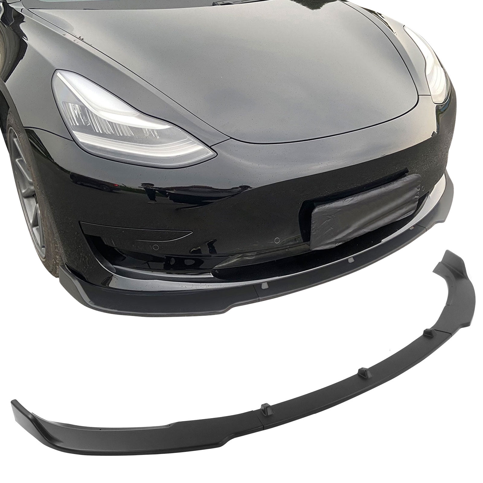 Ikon Motorsports Front Bumper Lip Compatible With 2017-2023 Tesla Model ...