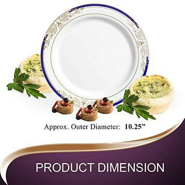 Genuine Joe 10-1/4" Large Plastic Plates - 125 / Pack - Disposable ...