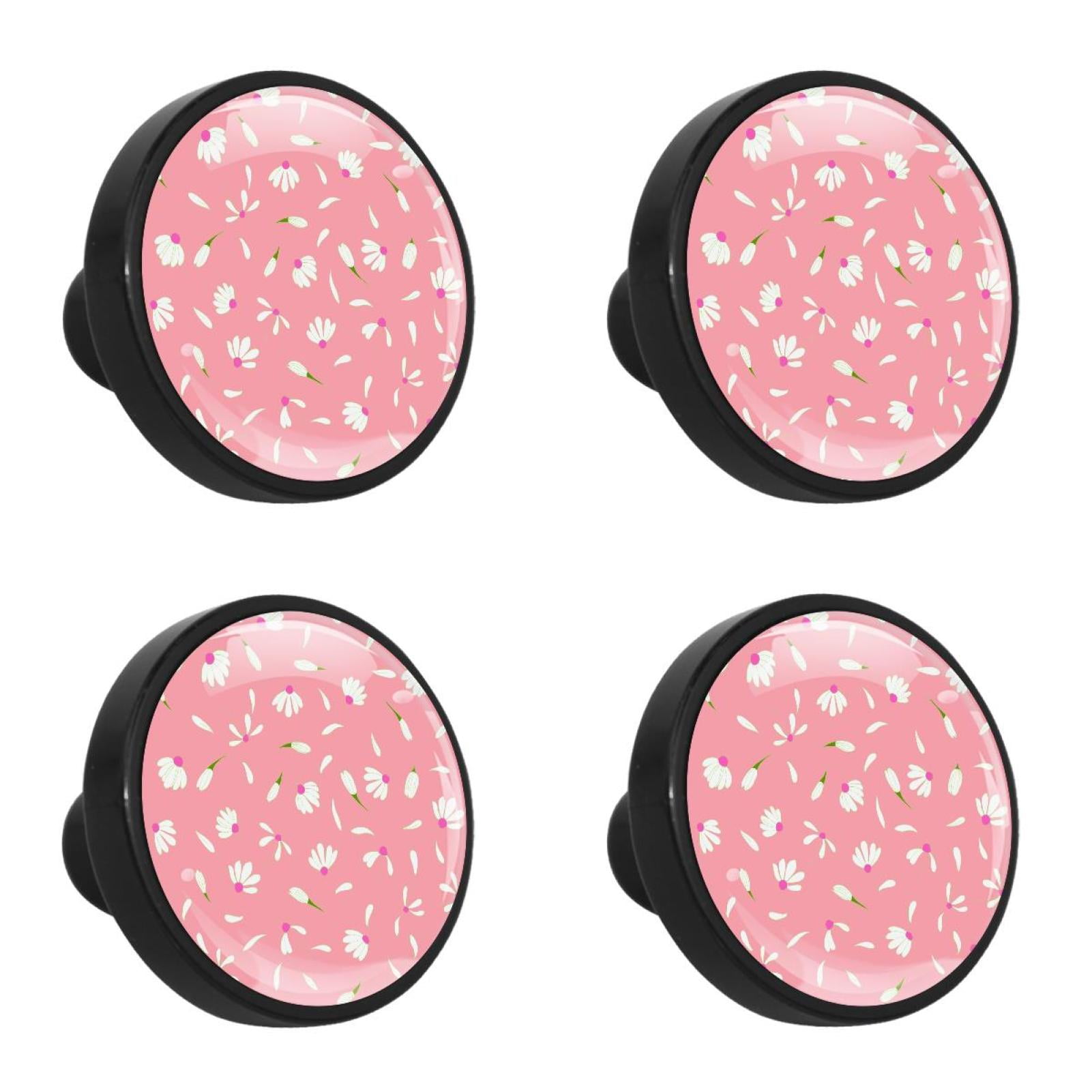 4 Pcs Chamomile Flowers Knobs for Kitchen Cabinet Cupboard Dresser Bookcase Drawer Pulls Handles ...