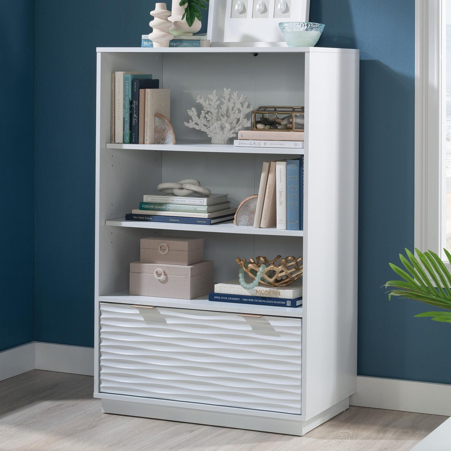 Click here for Sauder Morgan Main Bookcase  White  434924 prices