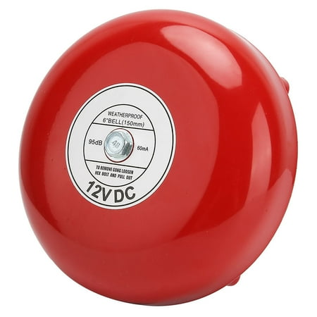 Red Alarm Bell, 100db Volume Fire Alarm Bell Internal Strike Bell, For ...
