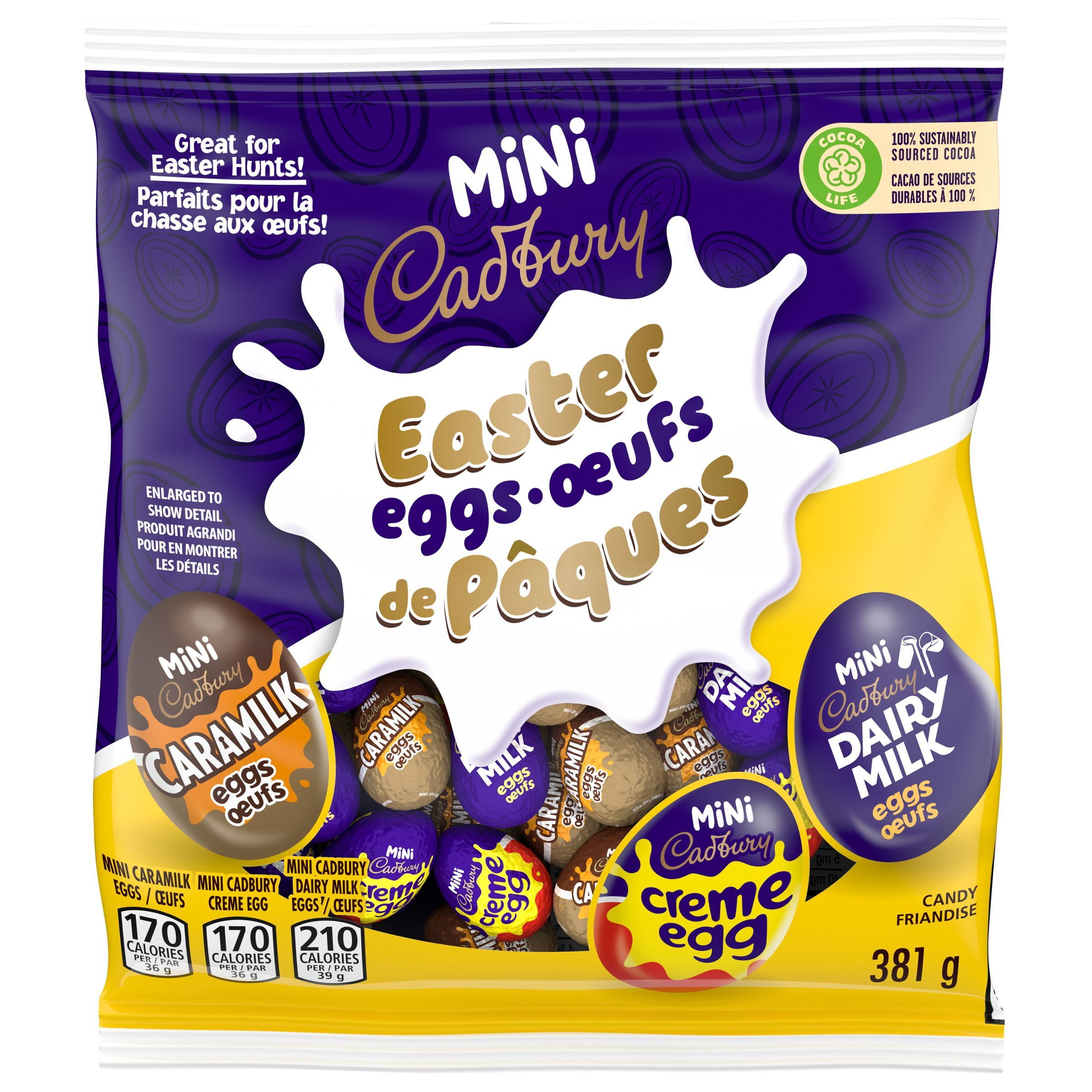 Cadbury, Assorted Mini Chocolate Easter Eggs Candy, Individually Wrapped, Prepared in Canada ...
