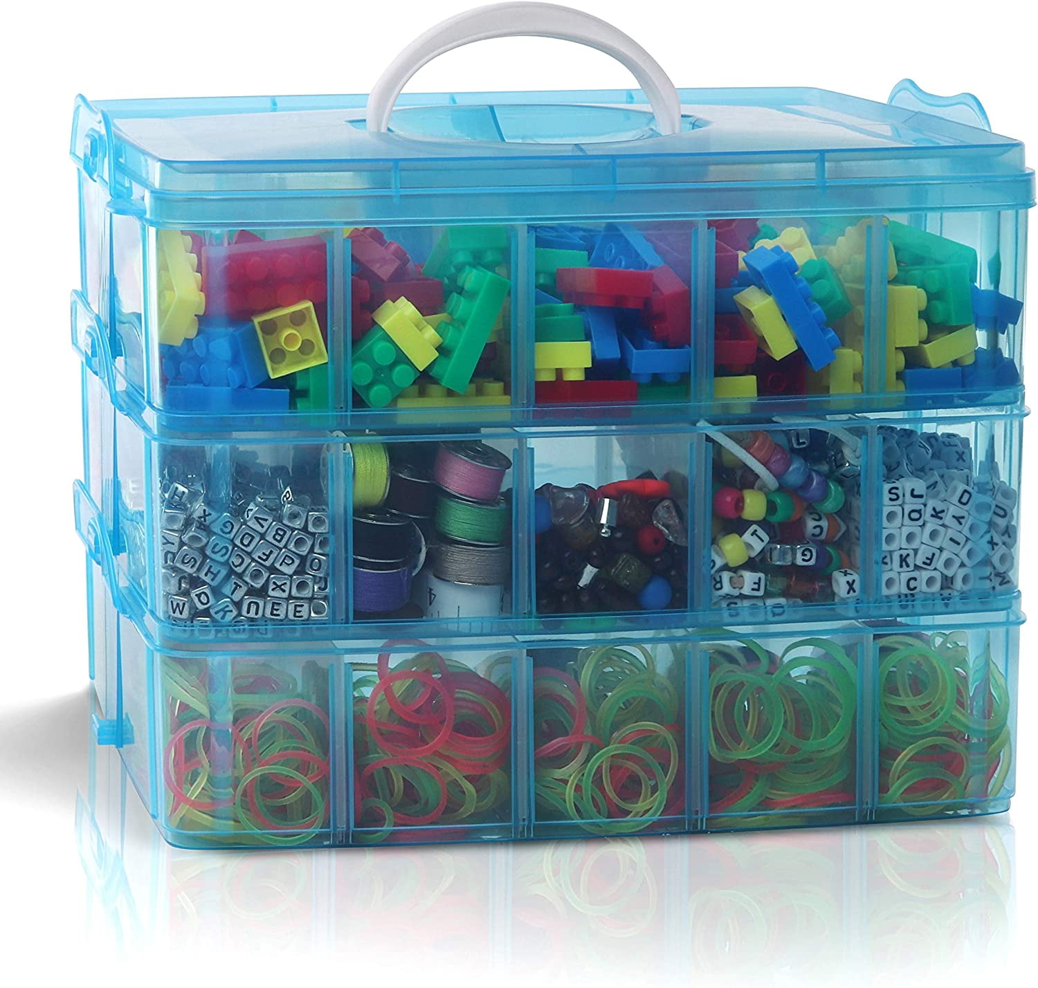 Topboutique Large 3 Tier Stackable Adjustable Compartment Slot Bead ...
