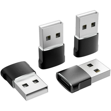 4 Pack Usb C Female To Usb Male Adapter,black | Walmart Canada