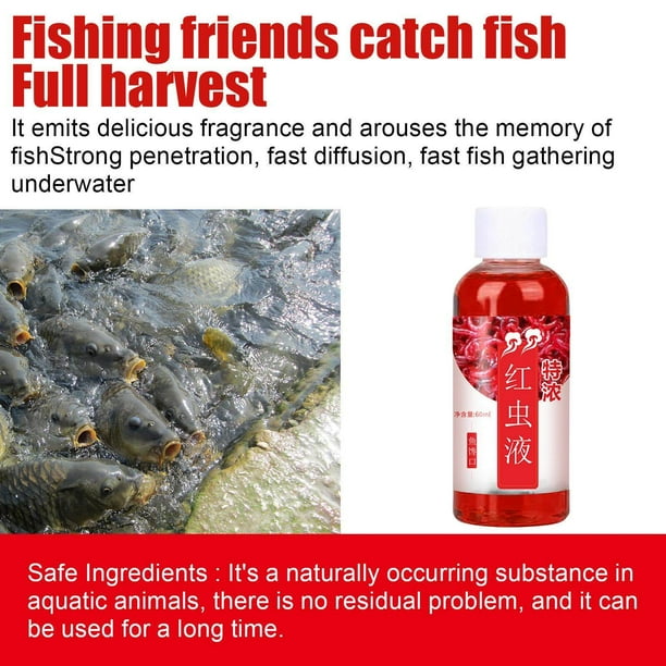 wolftale Red Worm Scent Tackle Fish Concentrated for Catfish Trout ...