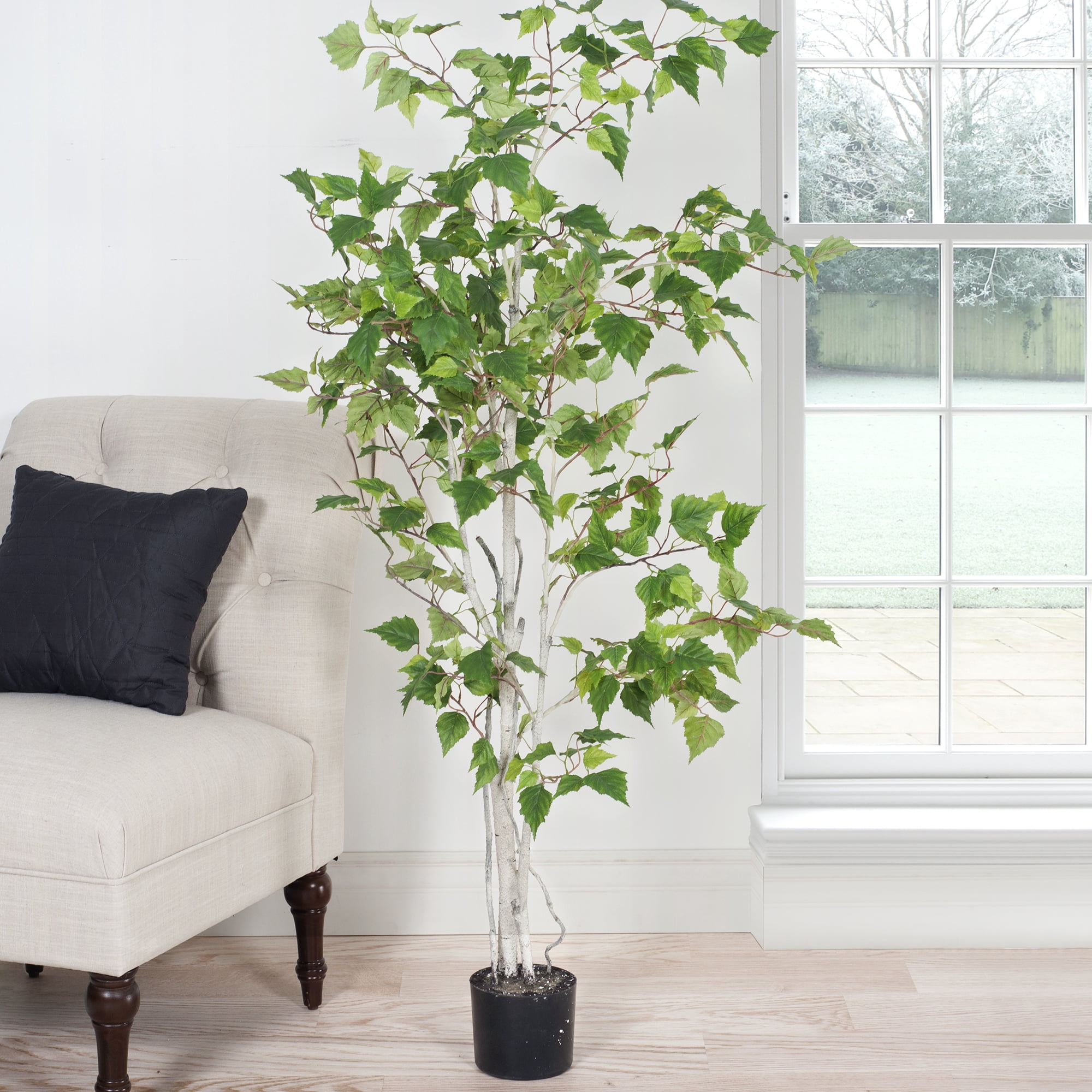 Artificial Potted Birch Trees