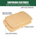 FungYuan 3-Piece Kitchen Cutting Board Set-Bamboo Wood Kitchen Chopping ...