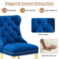 Velvet Dining Chairs Set of 2, Upholstered Tufted Dining Chairs with ...