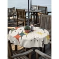 Colorful Stars Round Outdoor Tablecloth with Umbrella Hole Vintage ...