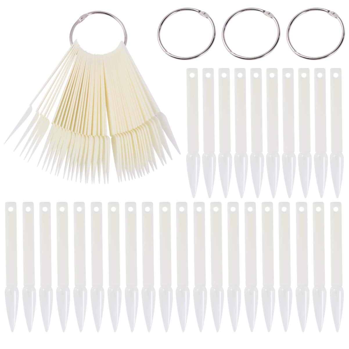 160pcs False Nail Swatch Stick Nail Art Polish Display Card Fake Nail ...