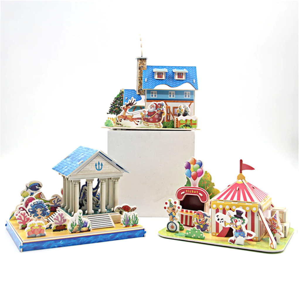 Buy 3D Paper Assembly Toy Children Architecture Building Paper Model ...