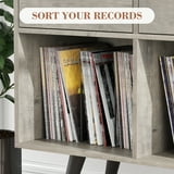 Record Player Table Stand with Storage Drawers, Vinyl Record Table ...