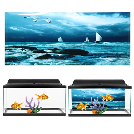 Fish Poster, Sea Boat Sail Pattern Aquarium Background Decorative ...