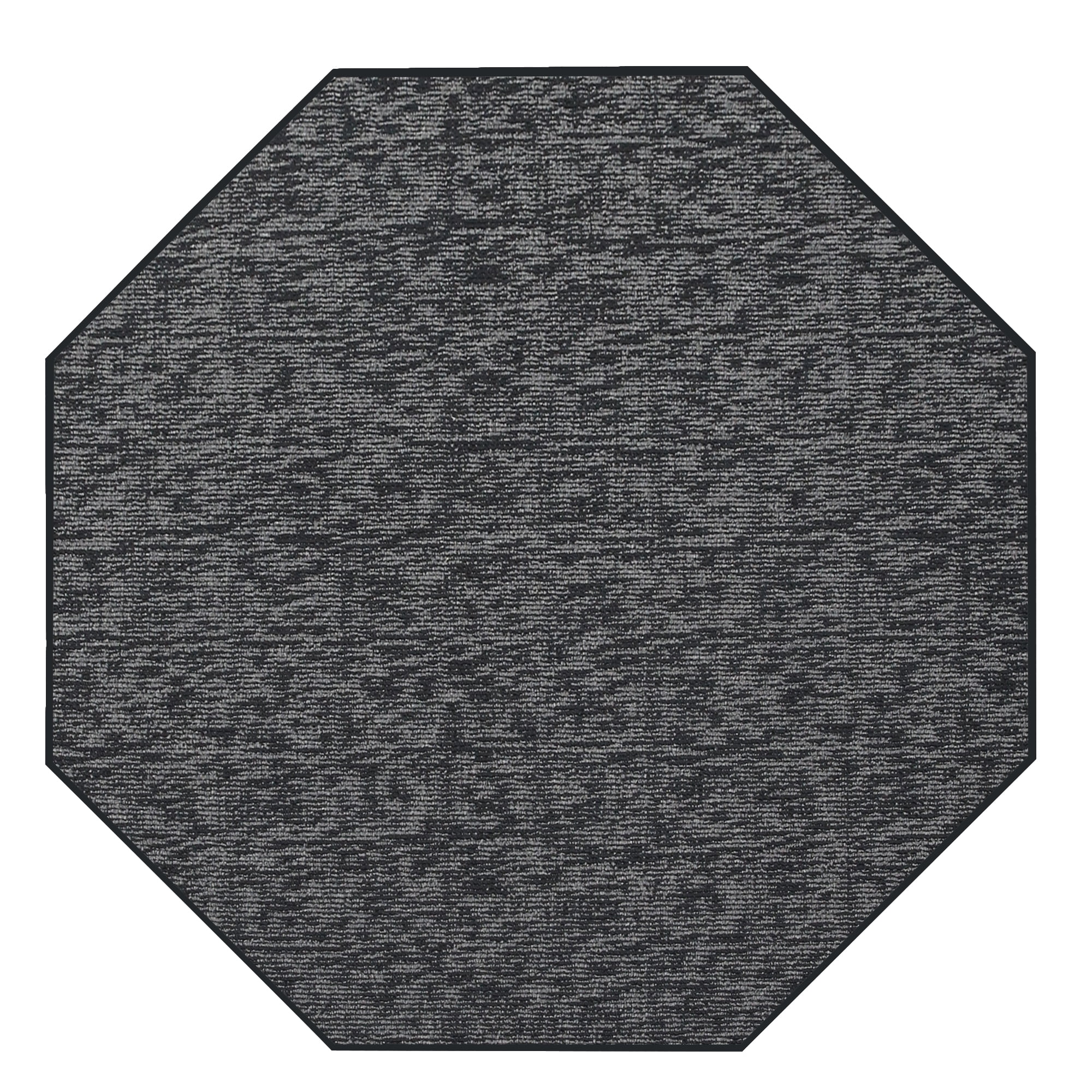 Furnish My Place Indoor Floor Rug - 5 ft. Octagon, Dark Gray ...