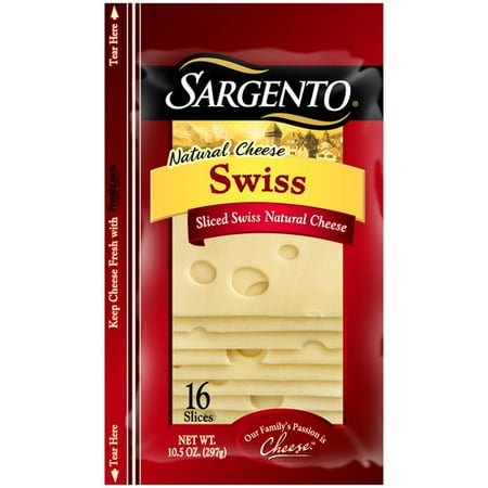 Sargento Swiss Sliced Natural Cheese, 16 count, 12 oz - Walmart.com