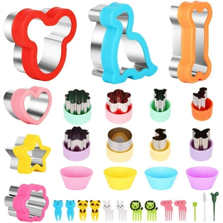Cookie Cutters Set,Sandwich Cutters for Kids,Dinosaur,Dog Bone,Mickey ...
