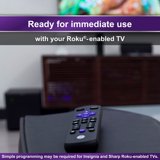 GE Roku TV Direct Replacement TV Remote Control in Black, 66814 ...