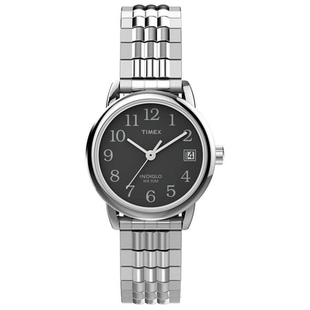 Timex Women's Easy Reader 25mm Quartz Stainless Steel Strap, Silver, 12 ...