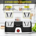 2-Stage Electric Knife Sharpener with Diamond Abrasives and Precision ...