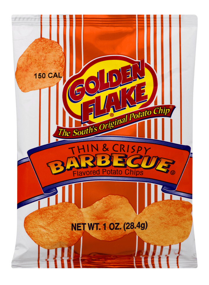 Golden Flake Thin & Crispy Potato Chips Barbecue - Walmart.com ...