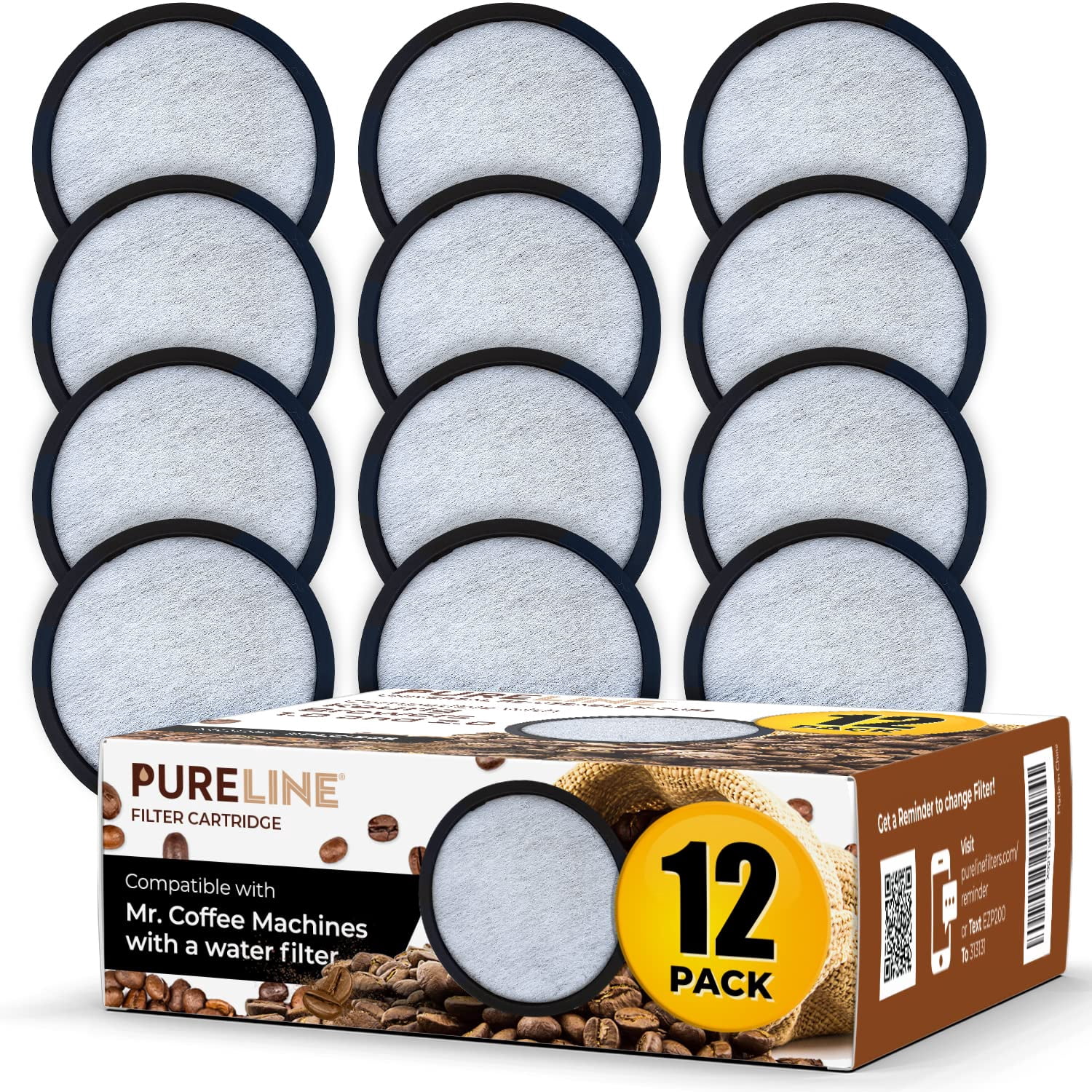 Pure Line Replacment for Mr. Coffee Water Filter Charcoal Disks ...