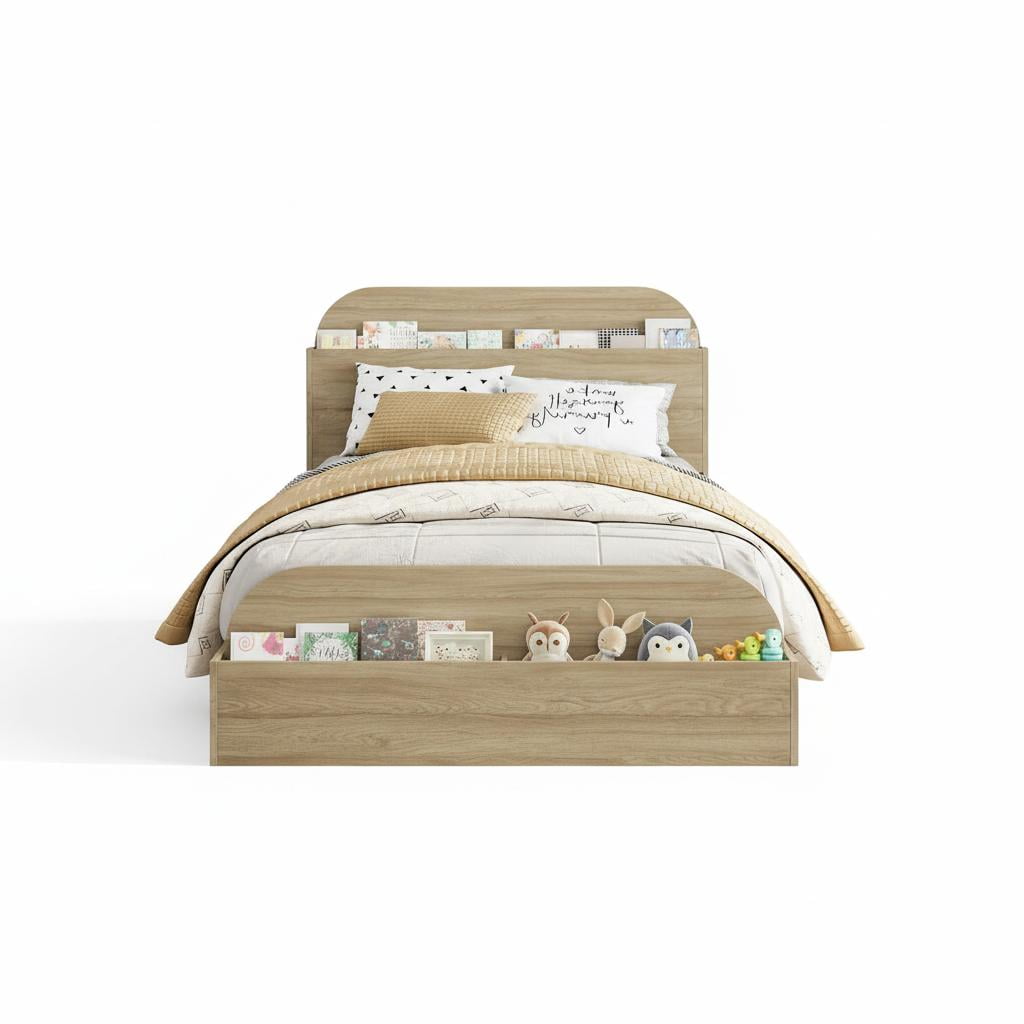 Click here for Towallmark Sturdy Storage Headboard Bed Frame - Wo... prices