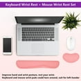 GEMEK Pink Ergonomic Keyboard Wrist Rest and Mouse Pad Set, PU Leather ...