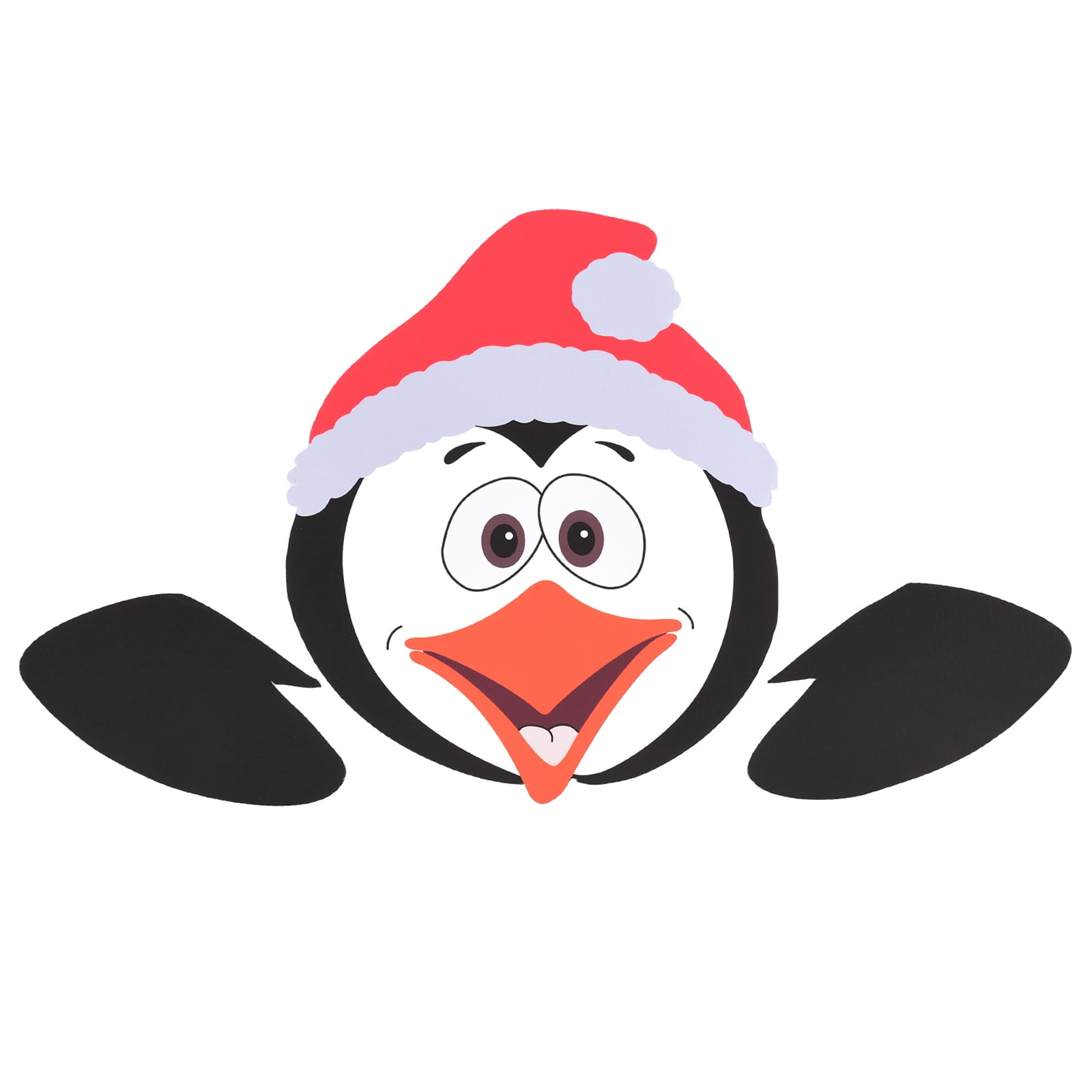 huntermoon Reindeer Fence Peeker Santa Claus With Velcro Sticking ...